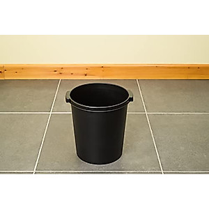 Tarifold Jalema® Re-Solution™ Commercial Wastepaper Trash Can for Office or Home, 4.75 Gallon/19 Quart Capacity, Black, 100% Recycled Plastic, 10/bx.
