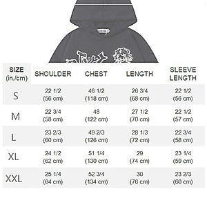 COOLMONAR Mens Cartoon Graphic Hoodies Streetwear Hooded Sweatshirt Pullover Hip Hop Fashion Y2K Hoodies Unisex