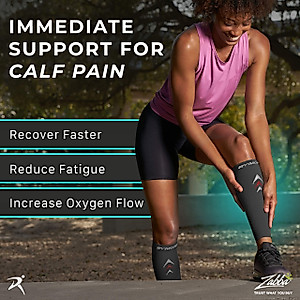 Rymora ORTHOPEDIC_BRACE Leg Compression Sleeve for Blend,Pain Relief, Calf Support, Comfortable, Secure Footless for Fitness, Running, and Shin Splints White, Small (One Pair)