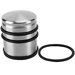 ZOENHOU 3 PCS 2.88 x 3.2 Inch Heavy Duty Door Stopper, 2.38 Lb No Drill Premium Stainless Steel Round Door Stops with Anti-Skid Silicone Treads, for Door Stopping