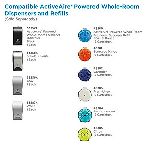 Georgia-Pacific ActiveAire Powered Whole-Room Freshener Dispenser Refill by GP PRO (Georgia-Pacific); Coastal Breeze; 48280; 12 Cartridges Per Case