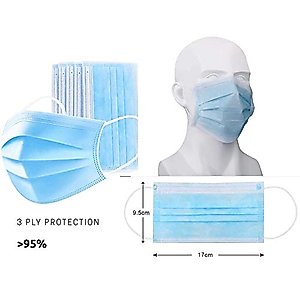 100pcs Disposable with Elastic Ear Loops Soft & Comfortable, Adjustable Hidden Hidden Nose Strips