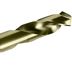 Chicago Latrobe 190C-TN Cobalt Steel Reduced-Shank Drill Bit, TiN Coated, Round Shank, 118 Degree Split Point, 3/4" Size