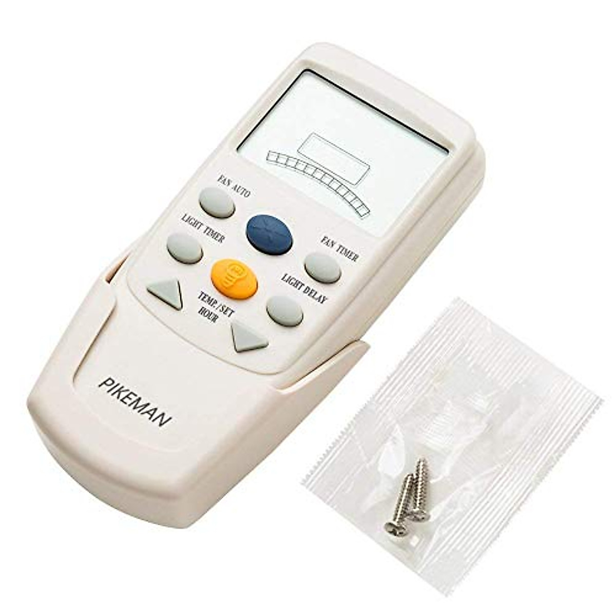 Pikeman Ceiling Fan Remote Control Replace Hampton Bay Thermostatic LCD W Fan Timer FAN-9T L3HFAN-9T (Remote Only)