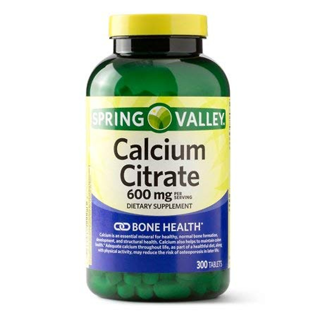 Spring Valley Calcium Citrate 600mg 300count (6 Pack)
