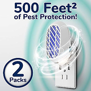 2 Packs Indoor Mosquito Zapper - Bug Zapper Indoor - Indoor Mosquito Trap - Indoor Mosquito Killer - Electronic Insect Killer with Blue Lights - Indoor Bug Zapper for Home - Zapper Mosquito