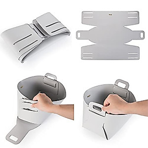 Hekyip Small Pu Leather Multifuctional Organizer, Desktop Organzing Makeup Brush Holder for Living Room, Dressing Table, Office Room (Black+Small Red)