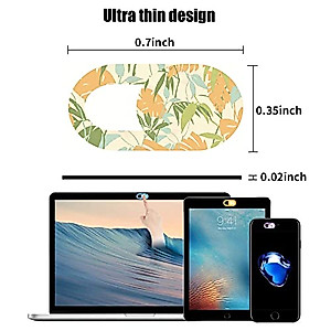 Webcam Cover 8 Packs, Ultra-Thin Camera Cover Privacy Protector, Cover Slide for Laptop/Mac/MacBook Air/iPad/iMac/PC/Phone Webcam Covers Laptop Accessories (Flowers)