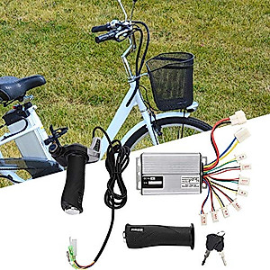 36v 48V 1000W Motor Brushed Speed Controller with Locking Throttle Twist Grip & Power Display for E-Bike(36V 1000W)