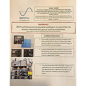 GenSafety SM200 Siemens & Murray 150A and 200A Generator Interlock Kit - Anodized