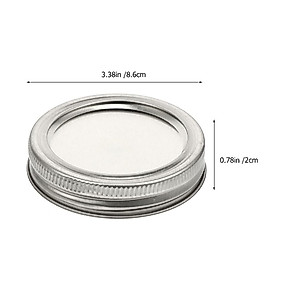 Angoily 12pcs Mason Jar Lids Reusable Canning Lids Mason Can Cover Canning Bands Regular Mouth Mason Jars Cap Canning Lids and Ball Jar Lids Wide Mouth Lids Caps With Cover Ring Tinplate
