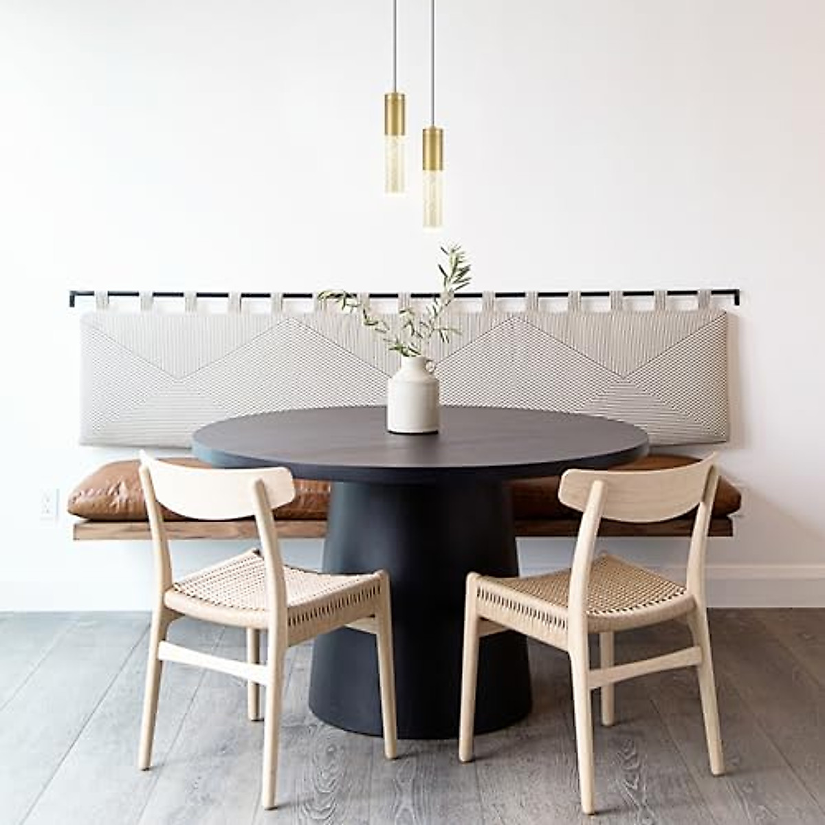 Pendant Lights Kitchen Island, Ceiling Hanging LED Vanity Light Fixtures with 3000K, Modern Crystal Cylindrical Shape Pendant Modern Kitchen Island Lighting for Dining Room, Bar- 2 Pack (Gold)