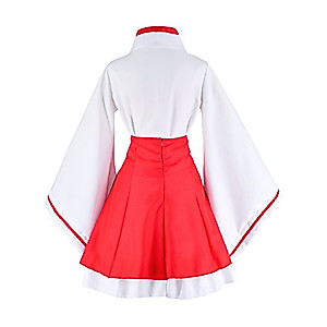 Japanese Anime red White Kimono Fox Rabbit Cosplay Costume Furry Fox Ear Mask with Socks 2XL