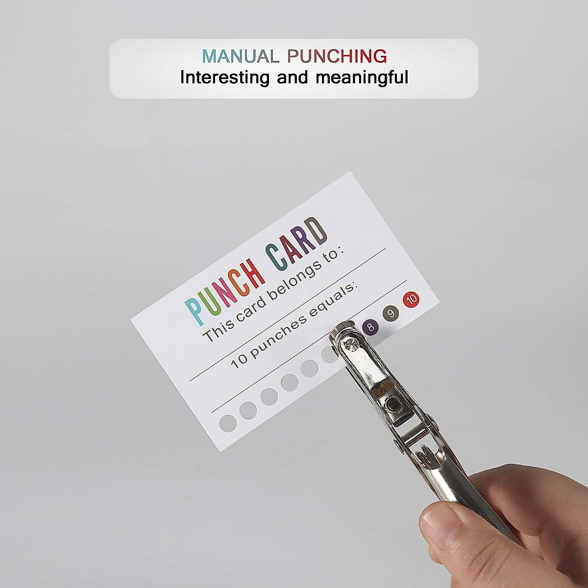 ONEDONE Reward Punch Cards (Pack of 200) Behavior Incentive Awards for Kids Students Teachers Home Classroom School Business Loyalty Gift Card - 3.5" x 2"