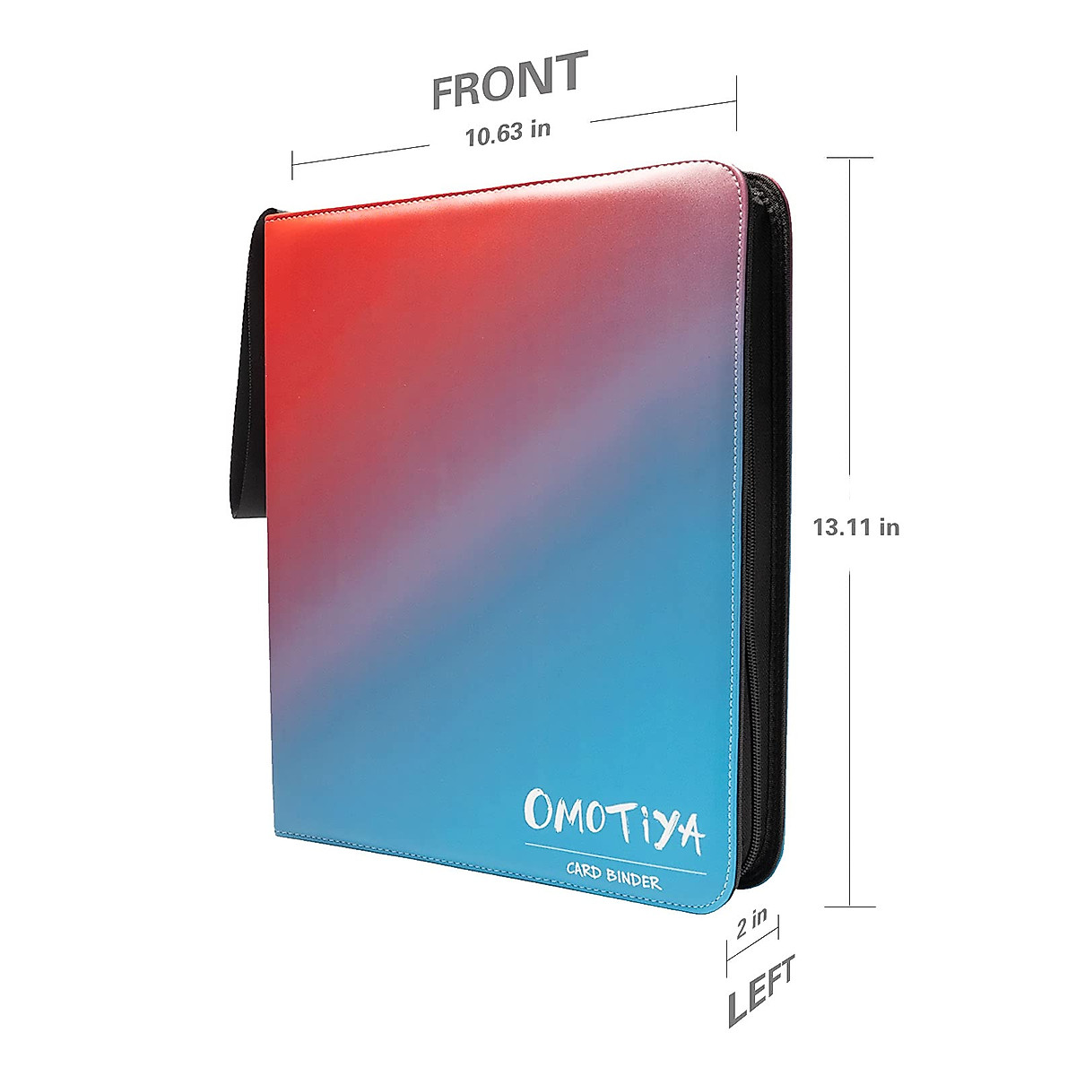 OMOTIYA Trading Card Binder, Fit 720 Cards with 9-Pocket Double Side Pages, Baseball Collection Binder with 40 Sleeves Included, Sports Card Collectors Album Holder for TCG