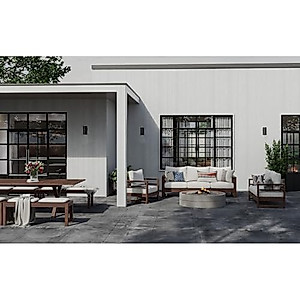 Progress Lighting Cylinder Collection 6" Modern Outdoor LED Wall Lantern Light Black