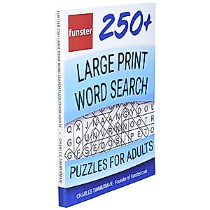 Funster 250+ Large Print Word Search Puzzles for Adults: Word Search Book for Adults Large Print with a Huge Supply of Puzzles