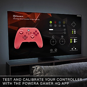 PowerA Advantage Wired Controller for Xbox Series X|S - Red, Xbox Controller with Detachable 10ft USB-C Cable, Mappable Buttons, Trigger Locks and Rumble Motors, Officially Licensed for Xbox