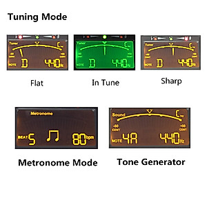 Musedo MT-40W 3-in-1 Digital Wind Instrument Tuner Metronome Tone Generator for Chromatic, Sax, Flute, Clarinet, Windwood. Battery Included (Black)