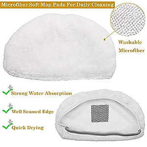 10 Pack Replacement Steam Mop Pads for Bissell Powerfresh Steam Mop 1940 1440 1544 1806 2075 Series, Model 19402 19404 19408 19409 1940a 1940f 1940q 1940t 1940w B0006 B0017, Washable Cleaning Pads