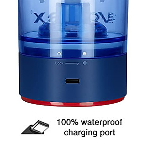 VOLTRX Electric Shaker Bottle - VortexBoost Portable USB C Rechargeable Protein Shake Mixer, Shaker Cups for Protein Shakes and Meal Replacement Shakes, BPA Free, Waterproof, Colored Light Base, 24 oz