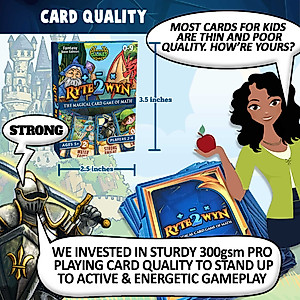 Wreathy Games Ryte2Wyn - The Magical Card Game of Math - Practice Every Addition, Subtraction and Multiplication Math Fact from 0-9 - Ages 5 & Up - Kindergarten, 1st, 2nd, 3rd, 4th & More