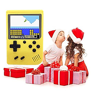 RFiotasy Handheld Game Console with 400 Classical FC Game Console Support for Connecting TV Gift Birthday for Kids and Adult(ZJ-Yellow)