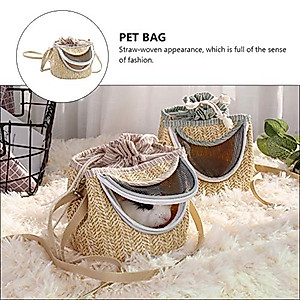 Balacoo Hamster Carrier Bag Small Animal Portable Outgoing Bag Pouch for Sugar Glider Hamster Squirrel Small Animals,Light Coffee,S1151HQ159N1UTG1,14X14CM