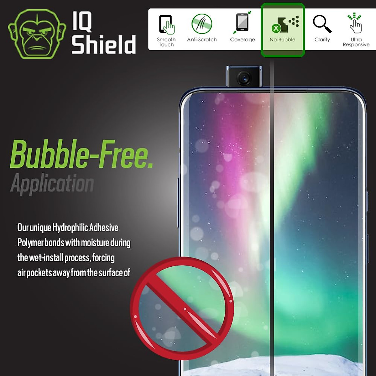 IQShield Screen Protector Compatible with OnePlus 7 Pro (2-Pack)(Case Friendly) LiquidSkin Anti-Bubble Clear TPU Film