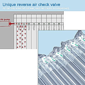 Inflatable Column, packing paper for moving breakables,Easy to Tear, Large Bubble, Thicker & Durable for Packing, Delivering & Moving (12inch x935Feet /Roll)