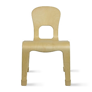 2xhome Kids Size Real Wood 10" or 12" Seat Height Side Accent Stackable Wood Chair Rubber Floor Protectors (12" Seat Height)