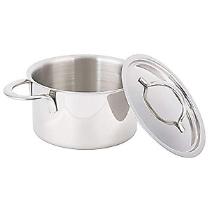 G.E.T. 4-80555 Stainless Steel Stainless Steel Mini Stock Pot with Lid Stainless Steel Specialty Servingware Collection