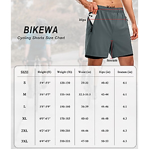 Men's Mountain Bike Shorts 3D Padded Loose-fit Biking Riding Cycling Bicycle Biker Cycle Padding Shorts for Men Zipper Pockets(Black,L)