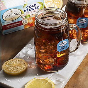 Twinings Cold Brewed Iced Tea Bag Variety Sampler (Pack of 40) with By The Cup Sugar Packets