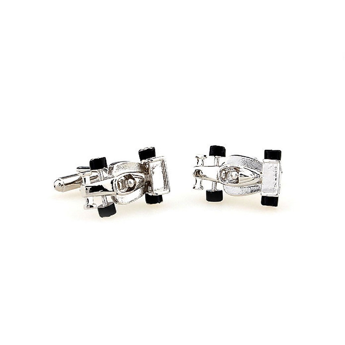 MRCUFF Race Car Auto Racing Indy F1 Formula One Pair Cufflinks in a Presentation Gift Box & Polishing Cloth
