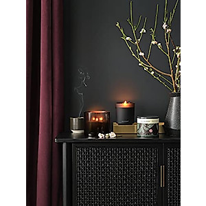 Illume Beautifully Done Essentials BlackBerry Absinthe Matte Ceramic Scented Soy Candle, 2" L x 2" W x 1" H