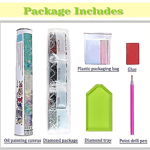 Tiwabb 4 Pack Diamond Painting Kits-5D Diamond Painting for Adults Kids- DIY Diamond Art Kits Full Drill Diamond Dots Paintings with Diamonds Gem Art and Crafts for Adults Wall Decor 11.8x11.8inch