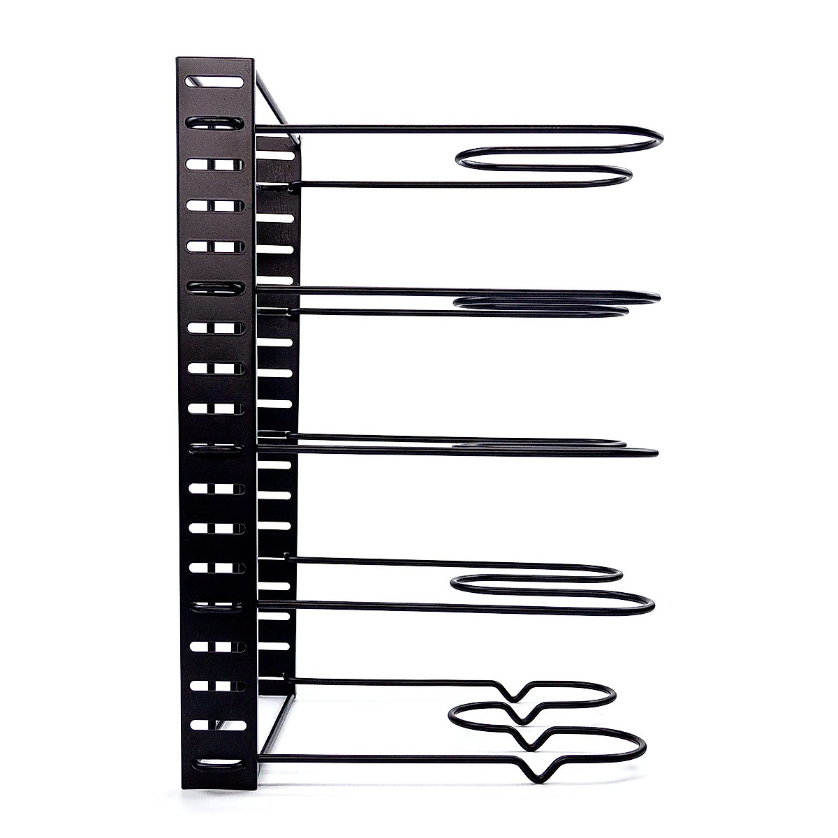 Pot Rack Organizers, Lid Organizer for Pots and Pans, 8 Tiers Pots and Pans Organizer with 3 DIY Methods, Adjustable Pot Lid Holders Pan Rack for Kitchen Counter and Cabinet by KAUKKO (KKS21-8 Tiers)