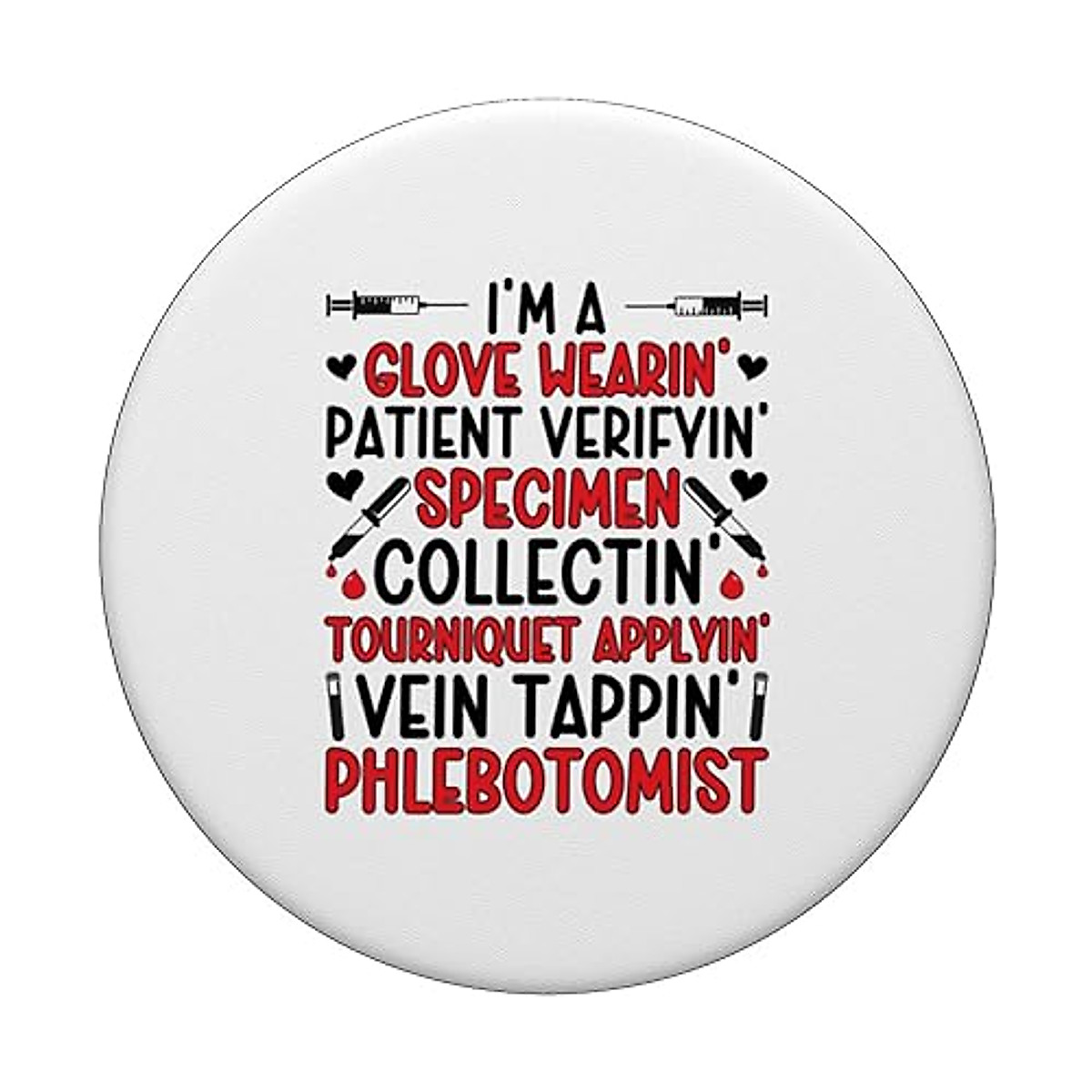 Phlebotomist Definition Phlebotomy Phlebotomist PopSockets Standard PopGrip