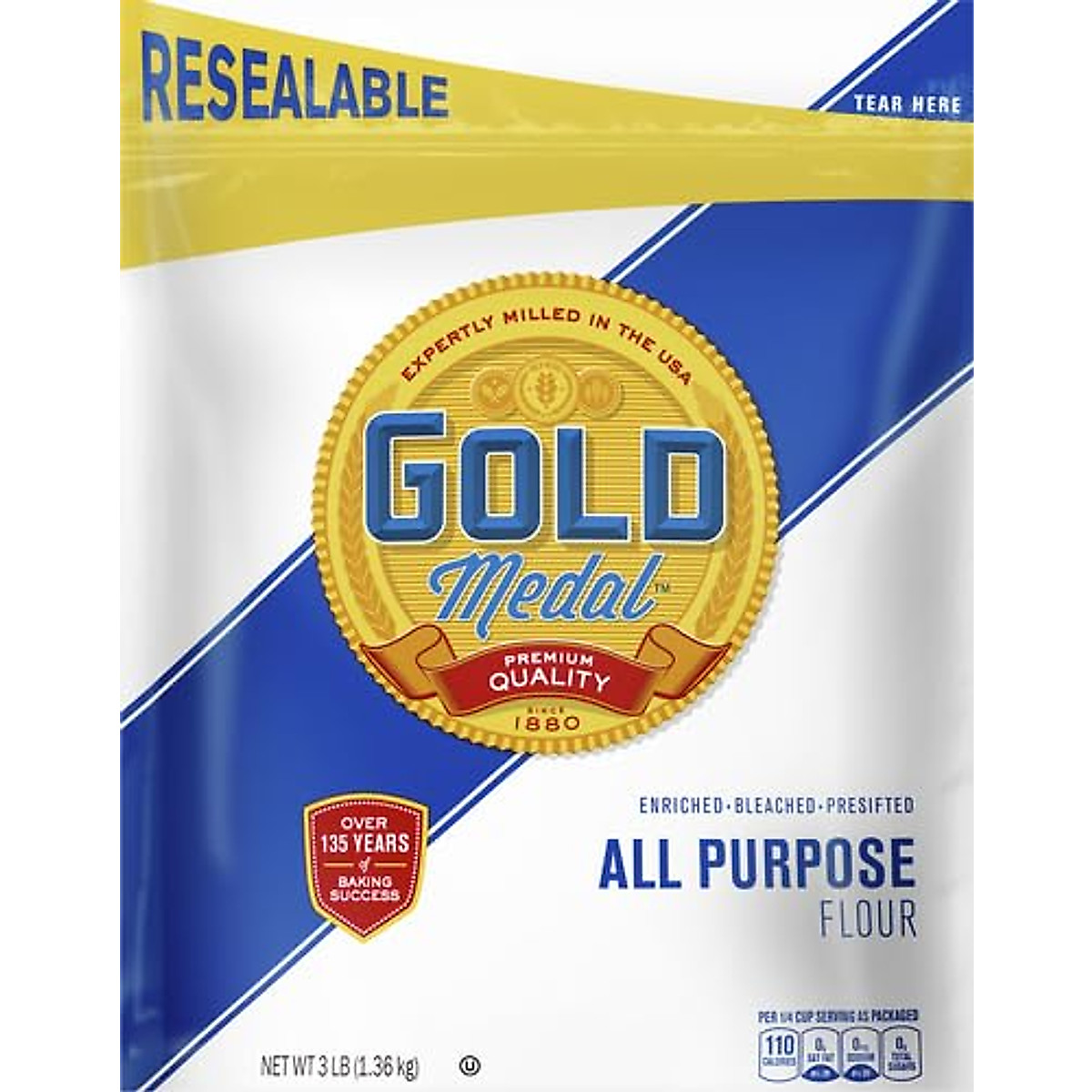 Gold Medal Flour All-Purpose, 3 lb Resealable Bag