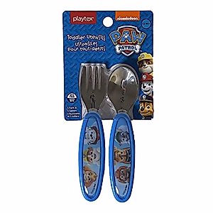 LE Products 5 Piece Paw Patrol Dinnerware Set with Plate, Bowl, Sip Cup, and Flatware (Paw Patrol Boy)