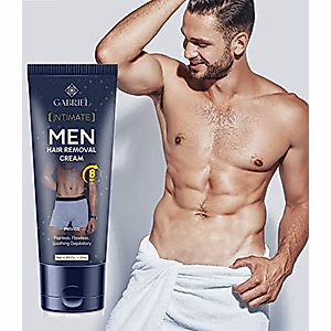 Intimate/Private Hair Removal Cream, Fast & Effective Hair Remover for Men's Underarm, Chest, Back, Legs, and Arms, 4.2 fl oz