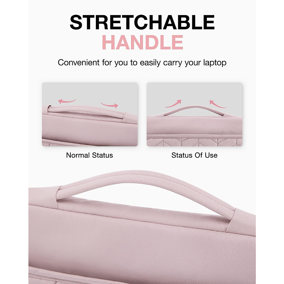 BAGSMART 13-14 inch Laptop Sleeve with Handle, Puffy Padded Laptop Case Fitted with MacBook Air Pro 13.3-14 inch, Dell, HP