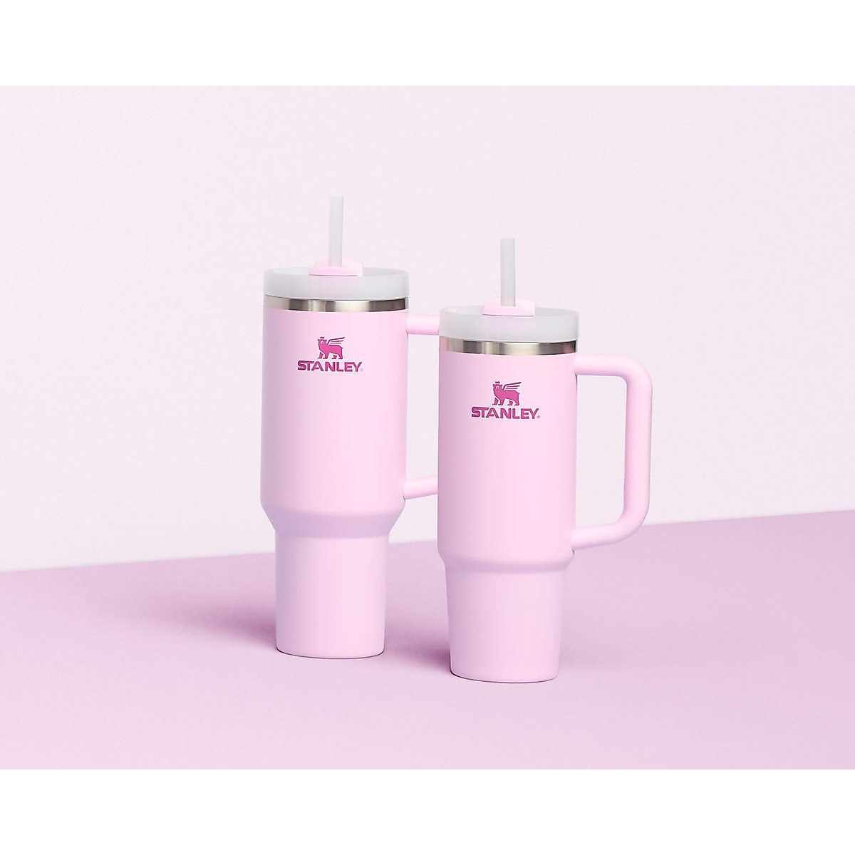 Stanley Quencher H2.0 Tumbler with Handle and Straw 30 oz | Flowstate 3-Position Lid | Cup Holder Compatible for Travel | Insulated Stainless Steel Cup | BPA-Free | Cherry Blossom