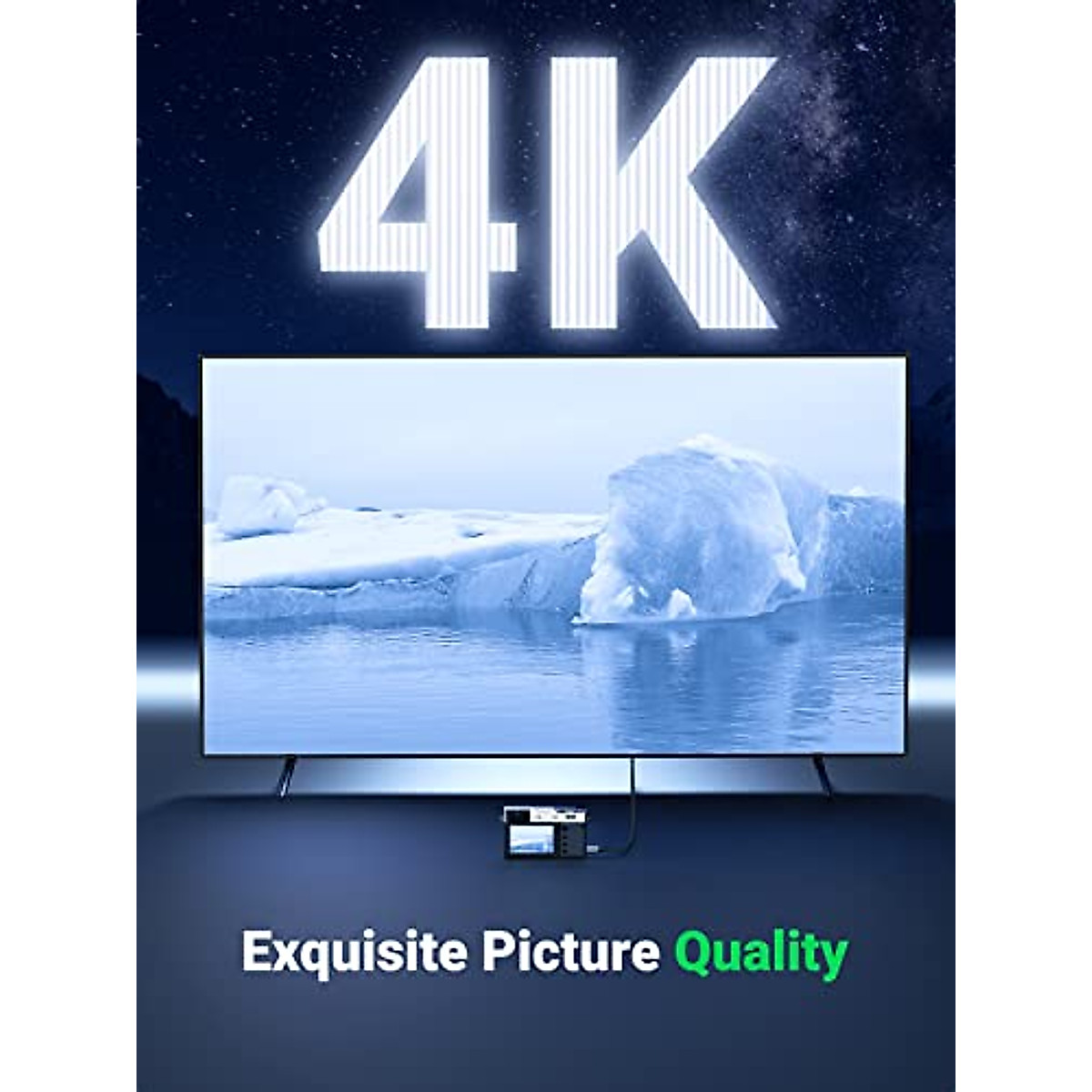 UGREEN 4K Micro HDMI to HDMI Cable 6.6FT, Aluminum Shell Braided High Speed 18Gbps,4K 60Hz HDR 3D ARC Compatible with GoPro Hero 7 6 5 Raspberry Pi 4 Sony A6000 A6300 Camera Nikon B500 Yoga 3 Pro