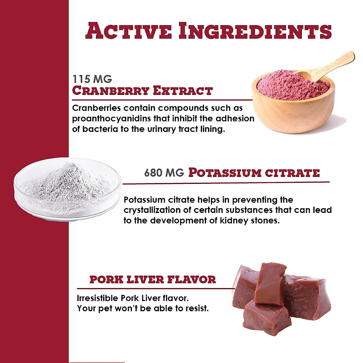 K-Plus Potassium Citrate Plus Cranberry Supplement for Dogs - UTI Remedy Chewable Tablets - Supports Bladder Health - for Every Dog Breed, 200 Chewable Tablets