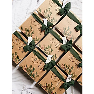 Chiffon Silk Ribbon Green & White Handmade Frayed Fringe Sheer Boho Ribbon for Flower Bouquet, Gift Wrapping, Wedding Invitations, 1-1/2'' 5 Yards*4 Rolls