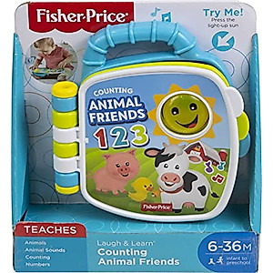 Fisher-Price Laugh & Learn Counting Animal Friends, Musical Baby Book