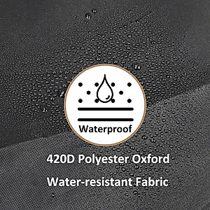 Ailelan Winter Air Conditioner Covers for Outside Units - 34 x 34 x 30 inches Water Resistant AC Unit Covers Outdoor - American Standard Furniture Universal Cover (Round) - Black