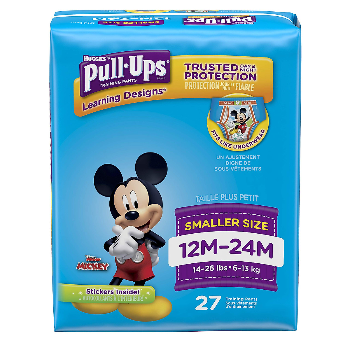 Pull-Ups Learning Designs for Boys, Potty Training Pants, 12-24 Months (14-26 lb.), 27 Ct. (Packaging May Vary)